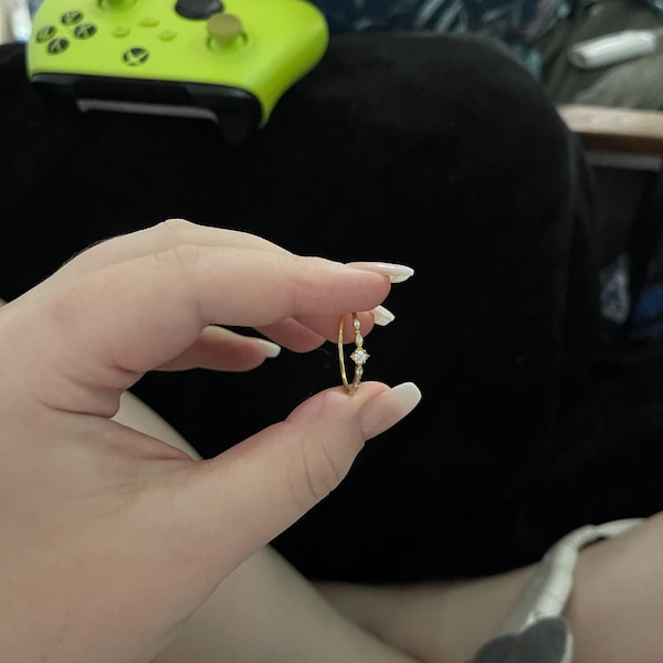 Minimalist Delicate 14k Rose Gold Vintage Style Art Deco Promise Ring ...