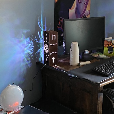 Futuristic Spiral Ellipse Shape Lamp Sci-fi Punk Style LED RGB Lamp ...