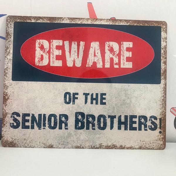 Personalized Beware Sign Any Text Name Vintage Enamel Metal TIN SIGN ...
