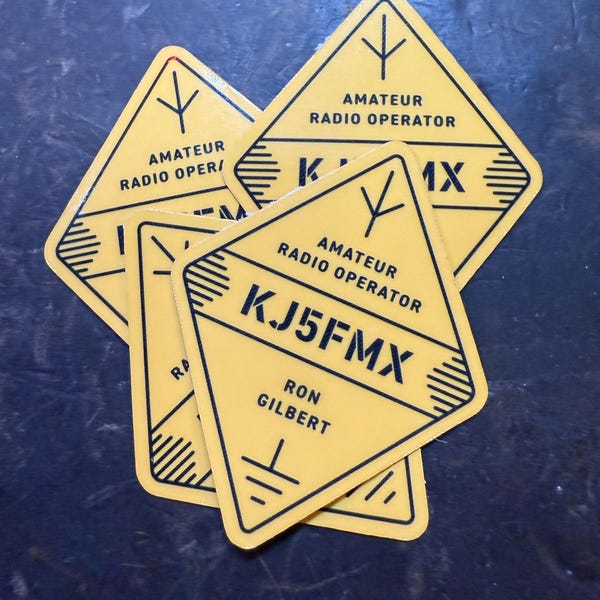 Ham Radio Call Sign Sticker Personalized Waterproof Dishwasher-safe ...