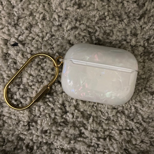 Pearl White AirPod Case, AirPod Pro Case, AirPod Case Keychain, AirPod ...