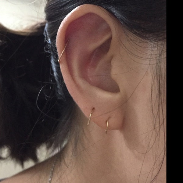 Rose Gold Helix Earring - Rose Gold Helix Piercing - Rose Gold Helix ...