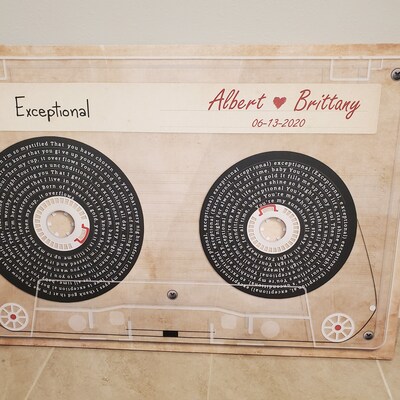 Vinyl Record Song Lyrics Gift for Him Birthday Present Cotton or Linen ...