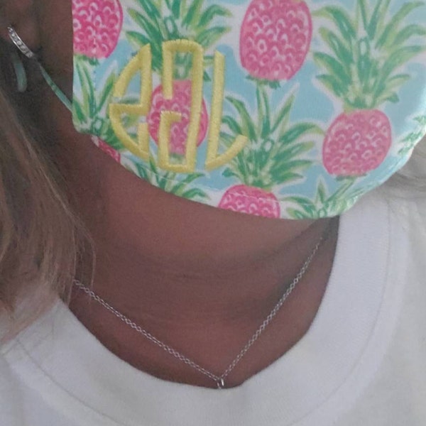 Monogram Face Mask, Reusable Face Mask, Washable Face Mask, Monogram ...