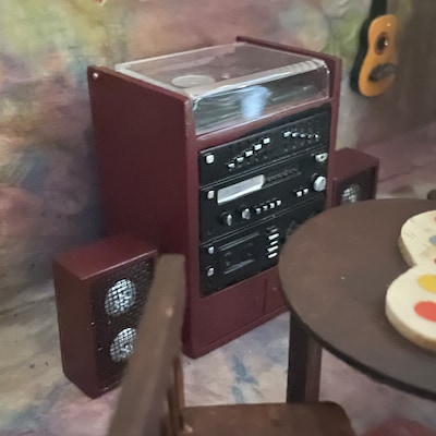 Dollhouse Stereo System With Turntable Record Player Retro - Etsy