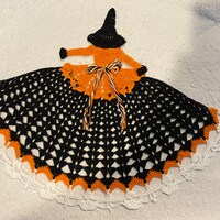 Halloween Witch Doily Girl Crochet Pattern - Etsy