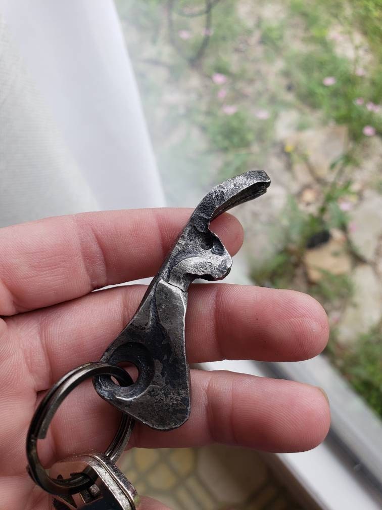 Forged Keychain the Rabbit of Steel | Etsy