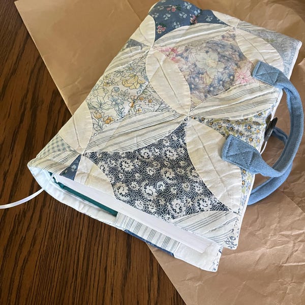 Handmade Quilted Journal Cover, Vintage Quilt Journal Cover ...