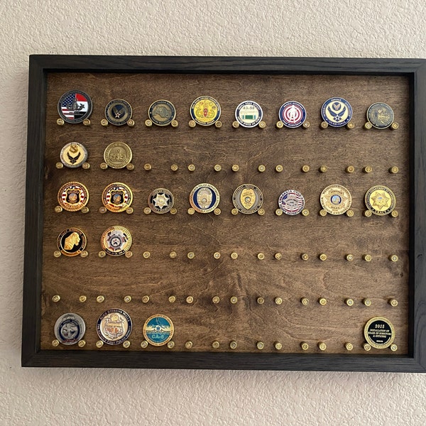 Wall Mounted Challenge Coin Holder / Display Using Spent Brass as the ...