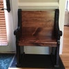 Dropped-arm Black Distressed Church Pew (made to Order) - Etsy