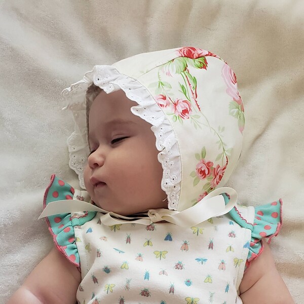 Cotton Baby Bonnet, Bonnet for Girl . - Etsy