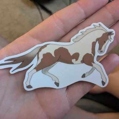 Customizable Horse Sticker Personal Decal Gift for Equestrian Handmade ...