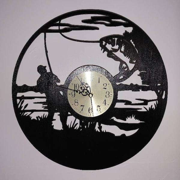 Fishing Clock Face Laser File Svg, Pdf, Eps, Png, Cdr - Etsy