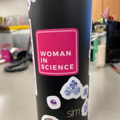 Woman in Science, Vinyl STEM Sticker, Biology, Chemistry, Gift for ...