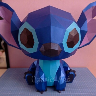 3D Lowpoly STITCH Papercraft TEMPLATE Digital Character 3d Figurine ...