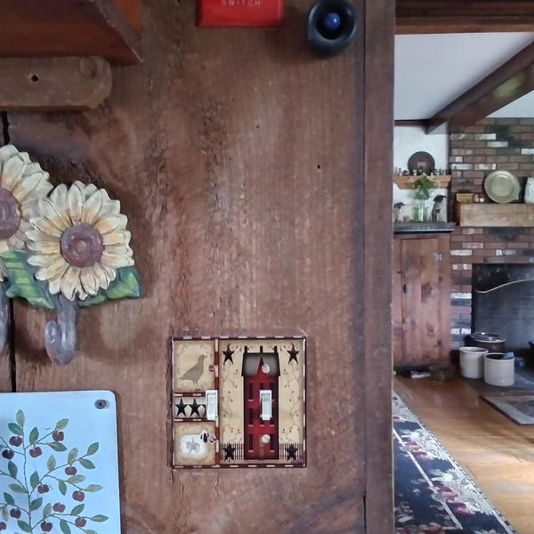 Primitive House, Country Light Switch Cover, Night Light, Cabinet Knob ...