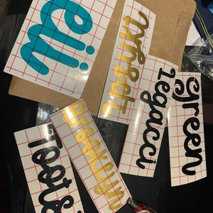 Holographic Layered Name Decal Layered Name Decal With Black Shadow ...