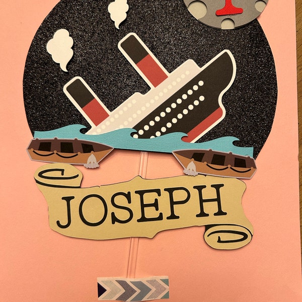 Titanic Party Themed Decorations, Titanic/sinking Ship Cake Topper And ...