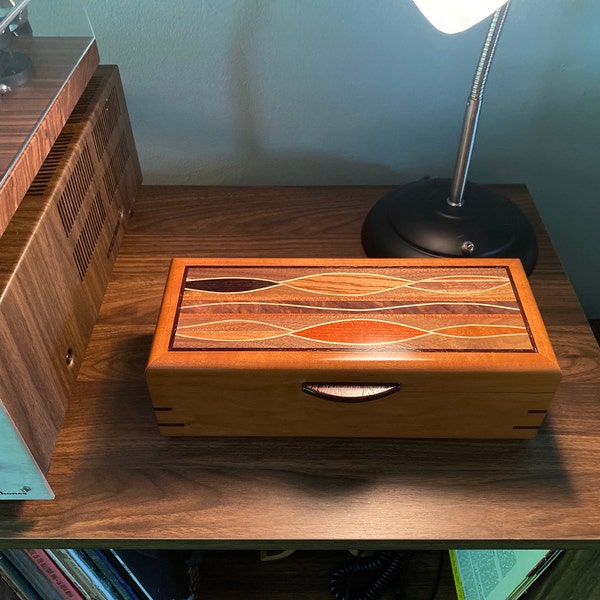 Solid Brazilian Garapa Wood, Wooden Box With Hinged Lid, Unique Wood ...