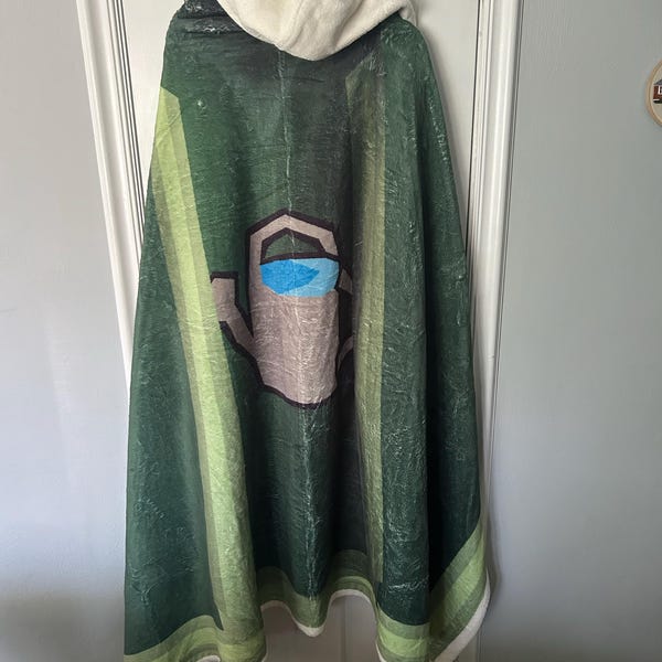OSRS Max Inferno Skillcape Hooded Sherpa Fleece Blanket, Old School ...