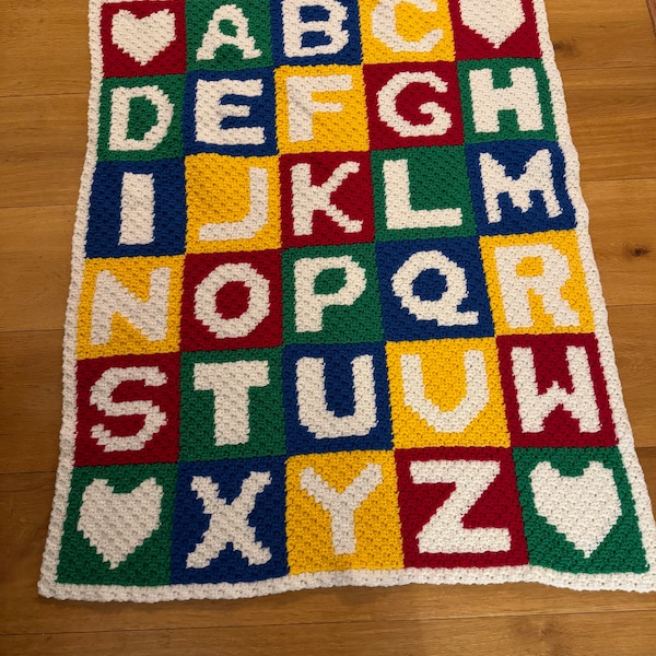 Alphabet Blocks Graph and Pattern C2C & Tapestry Crochet - C2C Crochet ...