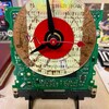 Vintage Punched Computer Punch Card on Mini CD on Circuit Board Clock ...