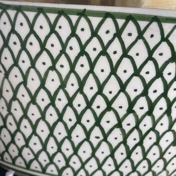 Antique Sink With Brass Rim Edge, Vessel Sink, Sink Bowl, Ceramic Basin ...