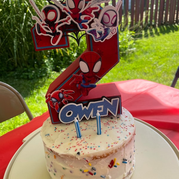 Spidey and His Amazing Friends 3D 7” Letters or Numbers | Spidey Party ...