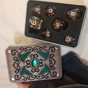 Purple Turtle Dice Set, Transparent With Light Purple Turtle Inside ...