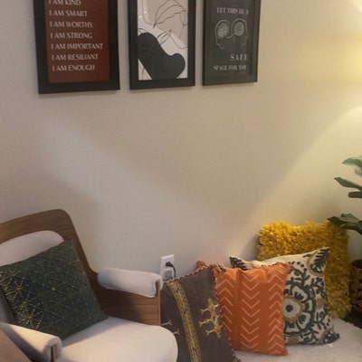 Retro Therapist Office Wall Art Set of 6 Therapy Posters Motivational ...