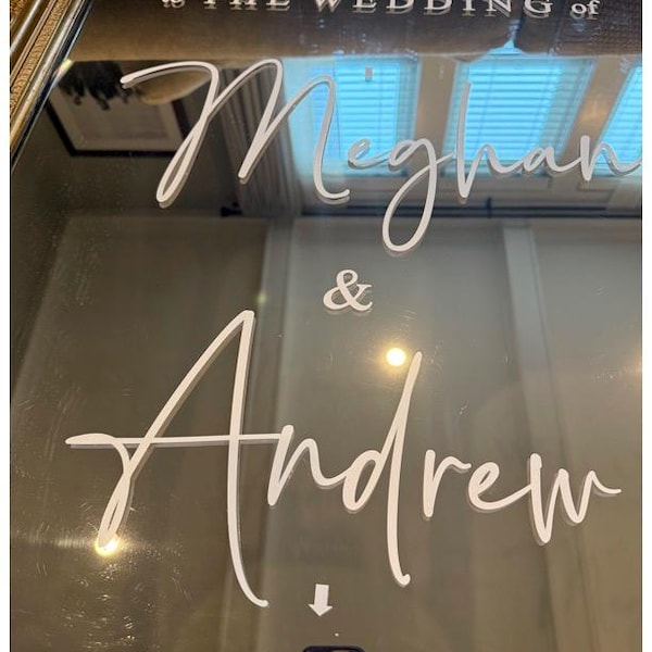 Wedding Welcome Decal Sticker-personalized Couples Names and Dates ...
