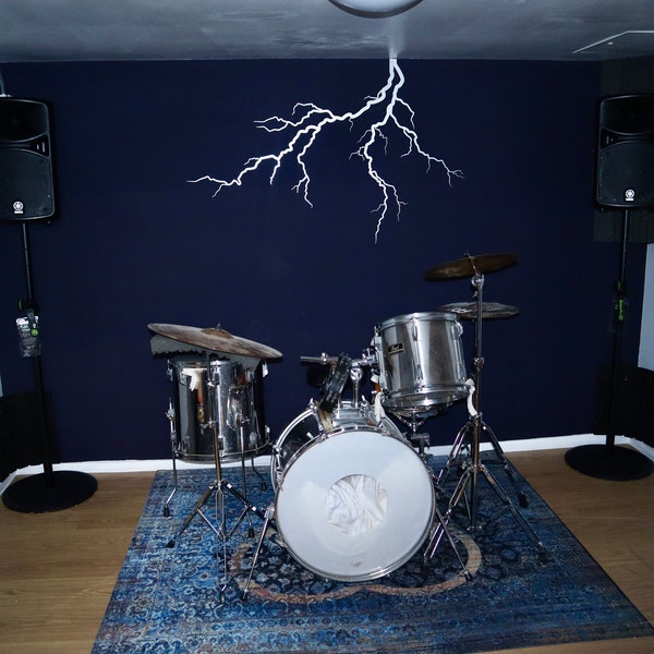 Lightning Bolt Wall Decal, Storm Wall Decal, Lightning Bolt Wall Decor ...