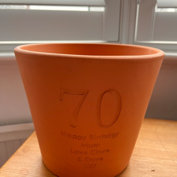 Personalised Birthday Flower Pot - Etsy UK