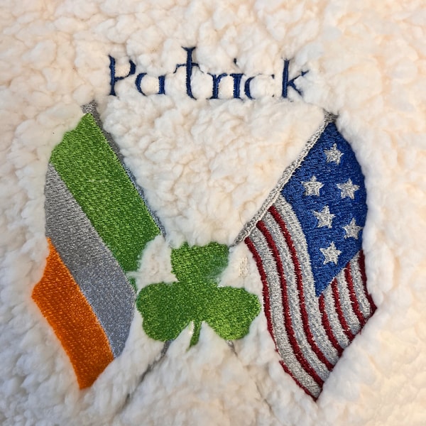 Irish American Flags Machine Embroidery Design St. Patrick's Day ...