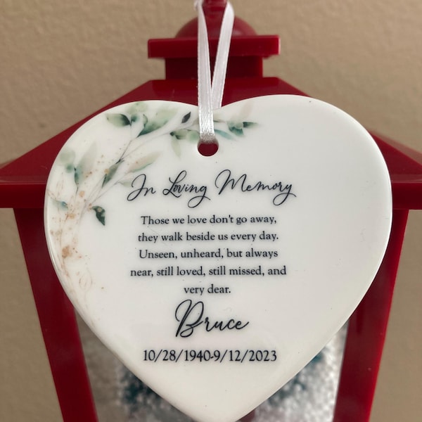 Personalized Memorial Christmas Ornament - Custom in Loving Memory ...