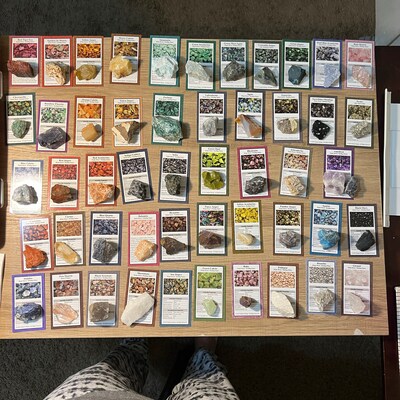 50 Different Rough Stones With Identification Cards the Best - Etsy