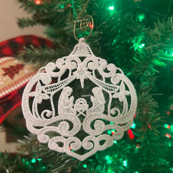 FSL Nativity Ornament Free Standing Lace Machine Embroidery Designs ...