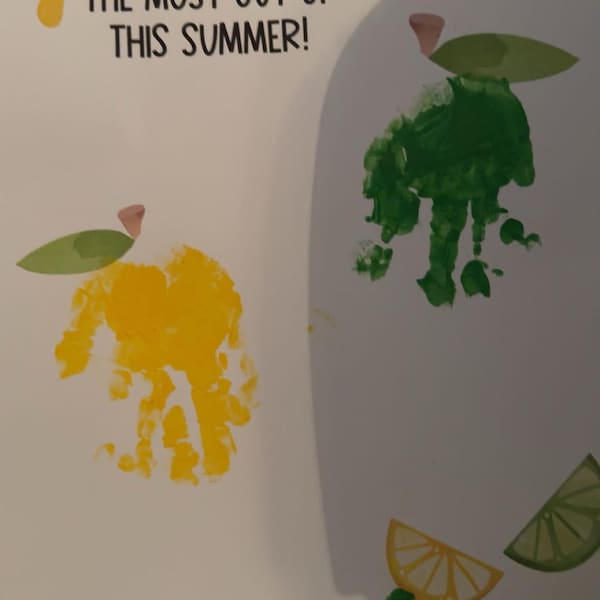 Lemon Handprint Art, Summer Handprint Art, Printable Handprint Craft ...