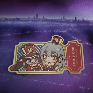 Honkai: Star Rail Astral Express Ticket Matte Gold Stickers / Water ...