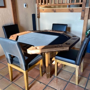 Spinning Center Board Game Table and Poker Table Game Table With Top ...