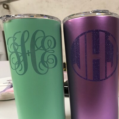 Yeti Cup Monogram Decal Monogram Tumbler Decal, Vinyl Monogram Decal ...