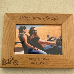Personalized Motorcycle Picture Frame, Any Text - Etsy