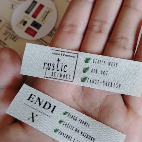 Fold Over Labels - Custom Clothing Labels for Handmade Items on Organic ...