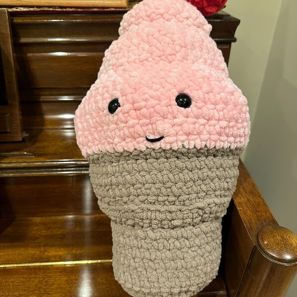 Ice Cream Cone Plush Crochet PATTERN - Amigurumi - Etsy