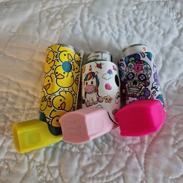 Rubber Ducks - Handmade Inhaler Case - Cover for Asthma & COPD Ventolin ...