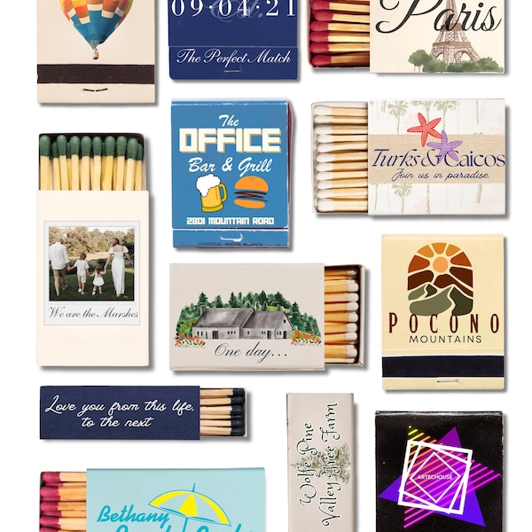 CUSTOM MATCHBOOK ART | Personalized Digital Matchbox Gift | Large ...