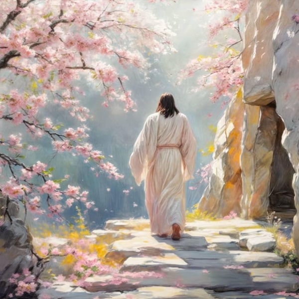 Digital Download: Jesus Christ Resurrected Painting | He is Risen Art ...