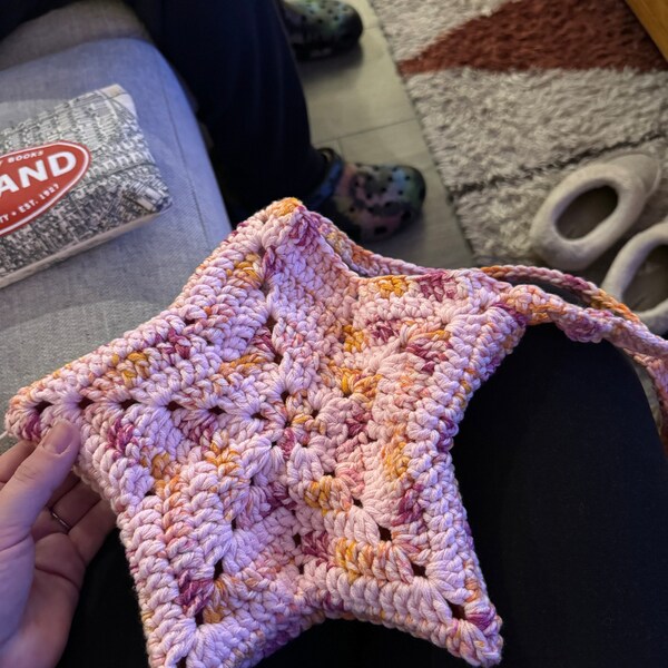 Rainbow Star Purse Digital Crochet Pattern, Instant Download Star Cross ...