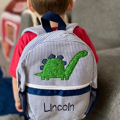 Personalized Seersucker Backpack Faux Smocked Backpack Girl - Etsy