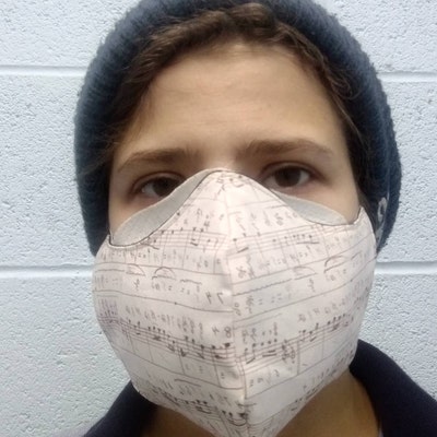 Blue Glitter Snowflakes Handsewn Face Covering, 2 Layer Face Mask With ...